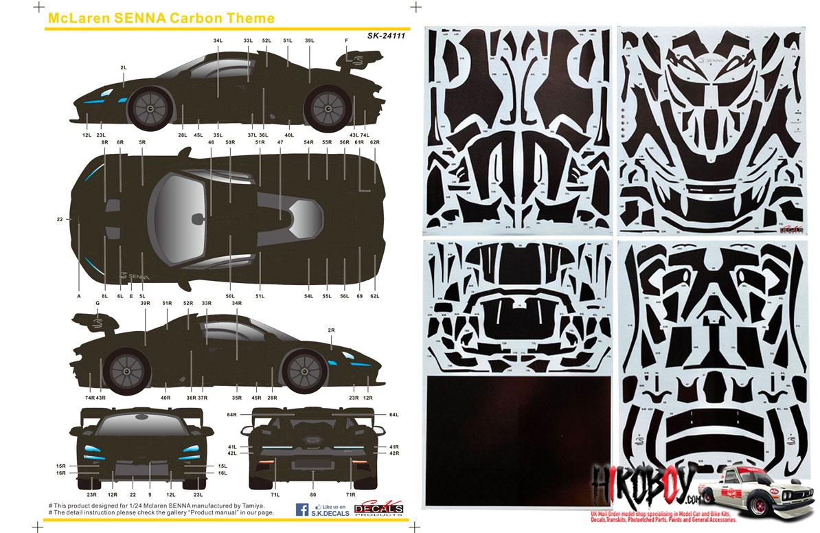 1:24 Mclaren SENNA Carbon Theme (Tamiya) | SK24111 | S.K. Decals