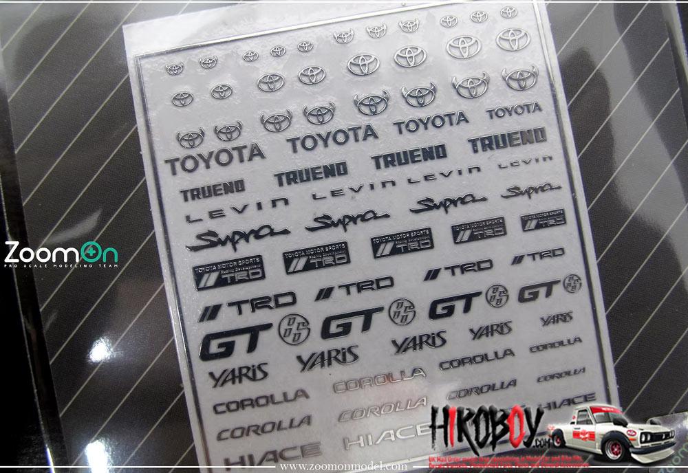 1:24 Toyota Logo (A) Metal Decals | ZD026 | ZoomOn