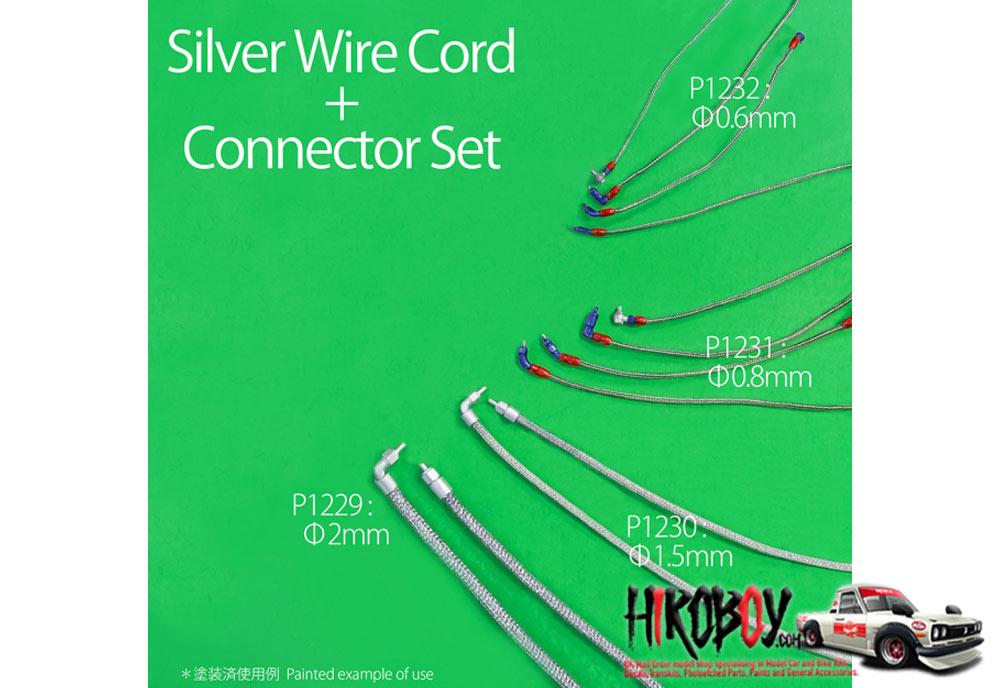 0.6mm Silver Wire Cord + Connector Set P1232 | MFH P1232 | Model ...