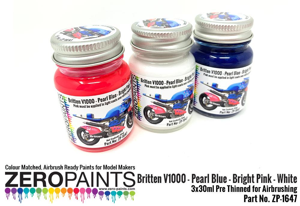 Britten V1000 - Pearl Blue - Bright Pink - White Paints 3x30ml | ZP ...