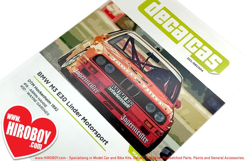 1:24 BMW M3 E30 Linder Motorsport DTM Hockenheim 1992 Decals | DCL ...
