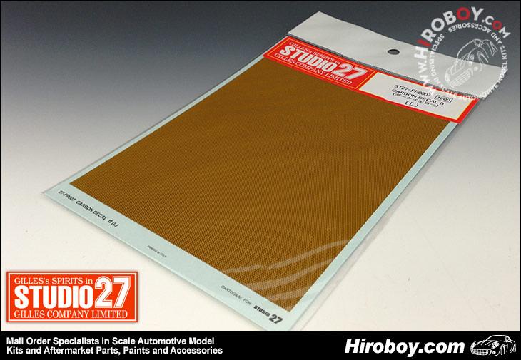 Carbon Fiber Decal B Dark Yellow (Large) | ST27-FP0007 | Studio 27