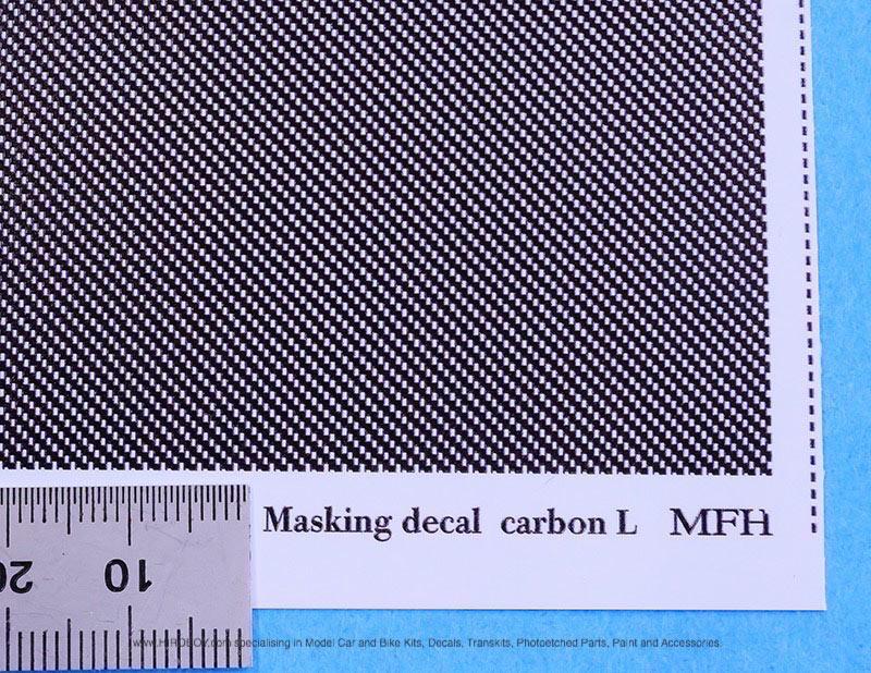 Masking Carbon Decals Small - P1107 | MFH P1107 | Model Factory Hiro