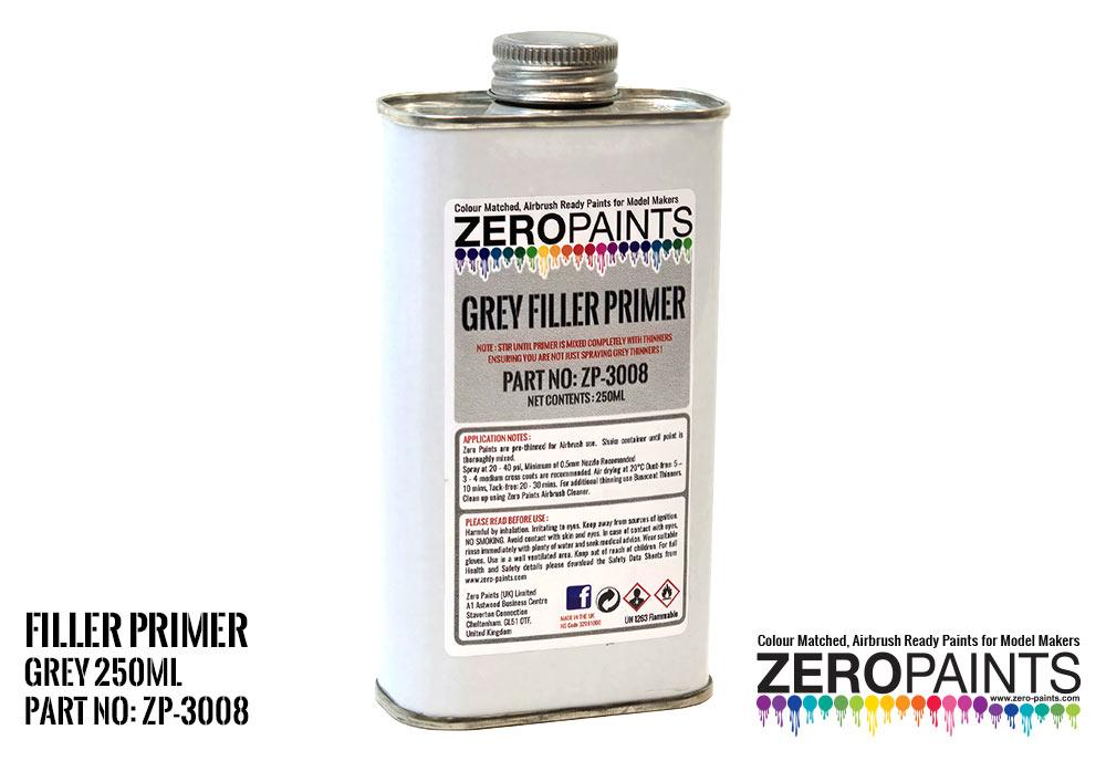 Grey Filler Primer 250ml for Airbrushing | ZP-3008 | Zero Paints