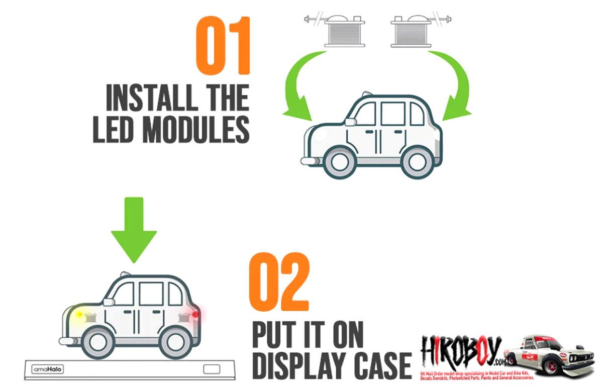 LM-54 Inductive LED Module (4pcs in White) for Inductive Display Case ...