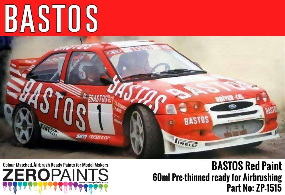 Bastos Red Paint for Bastos Sponsored Cars 60ml | ZP-1515 | Zero Paints