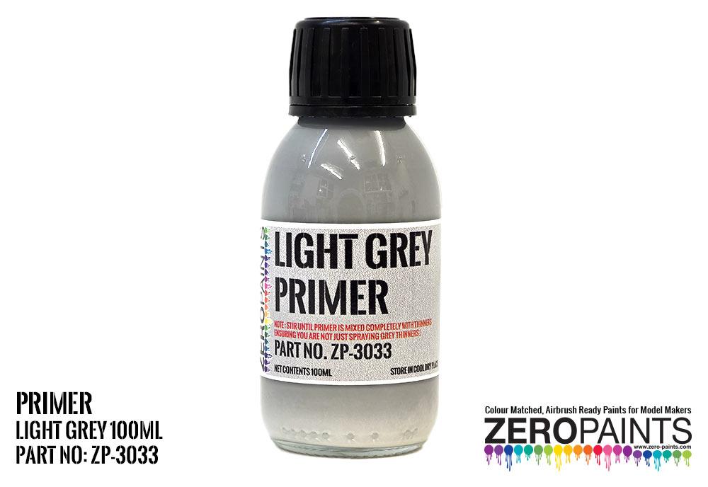 Light Grey Primer 100ml Airbrush Ready | ZP-3033 | Zero Paints