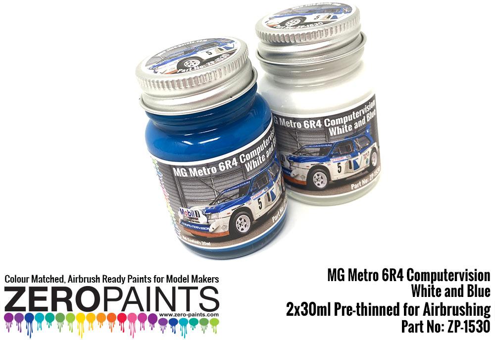 MG Metro 6R4 Computervision - White and Blue Paint Set 2x30ml | ZP-1530 ...