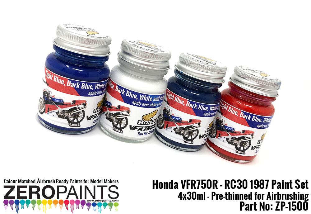 Honda VFR750R - RC30 1987 Paint Set 4x30ml | ZP-1500 | Zero Paints