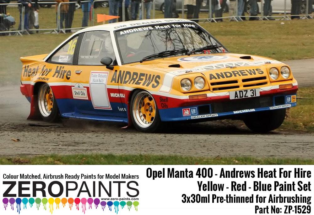 Opel Manta 400 Group B - Andrews Heat for Hire - Yellow, Red and Blue ...