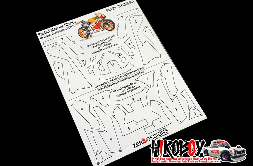 Pre-Cut Masking Sheet Tamiya 1:12 Repsol Honda RC213V (14130) | ZD-PCMS ...