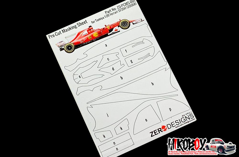 Pre-Cut Masking Sheet for Tamiya Scuderia Ferrari SF70H (20068) | ZD ...