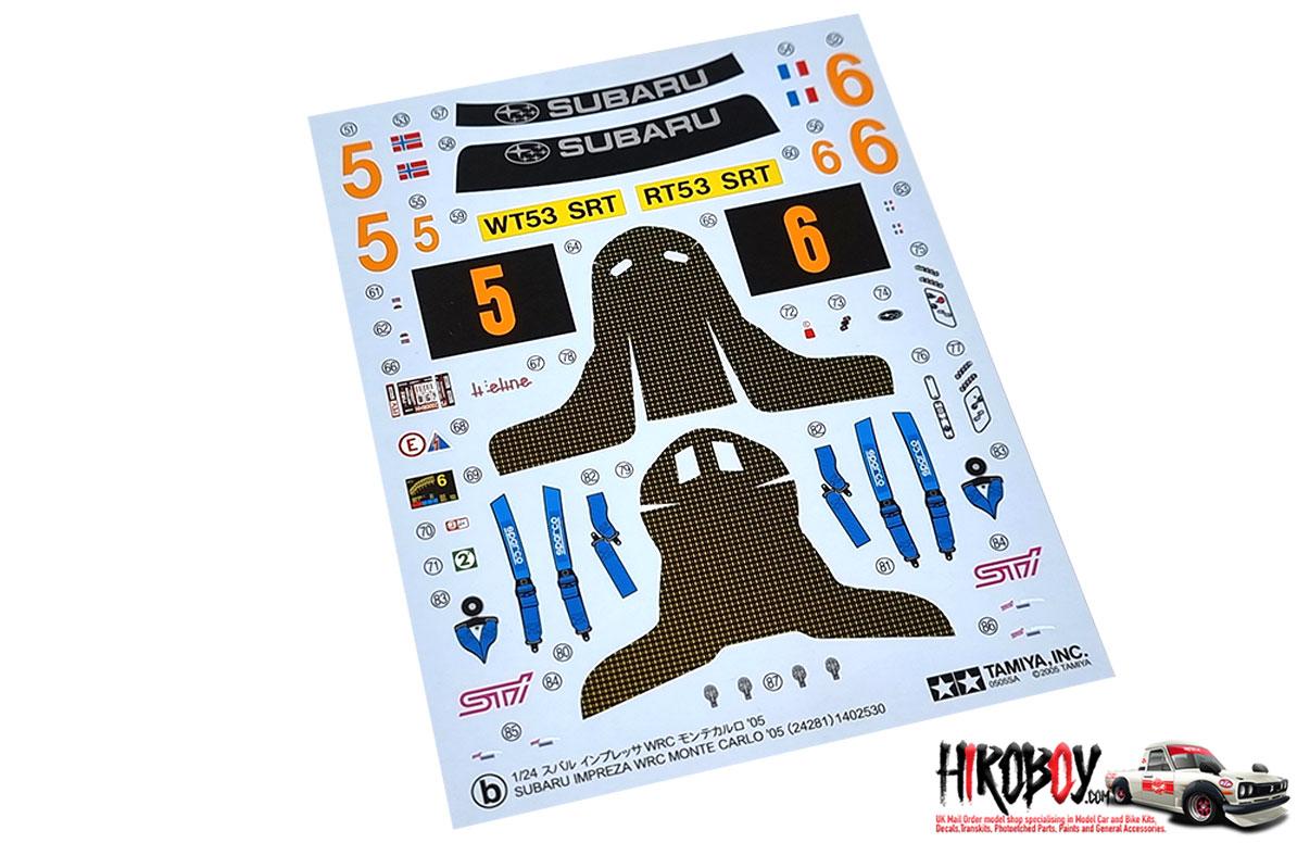 Spare Tamiya Decal Sheet 1:24 Subaru Impreza WRC Monte Carlo 2005 ...