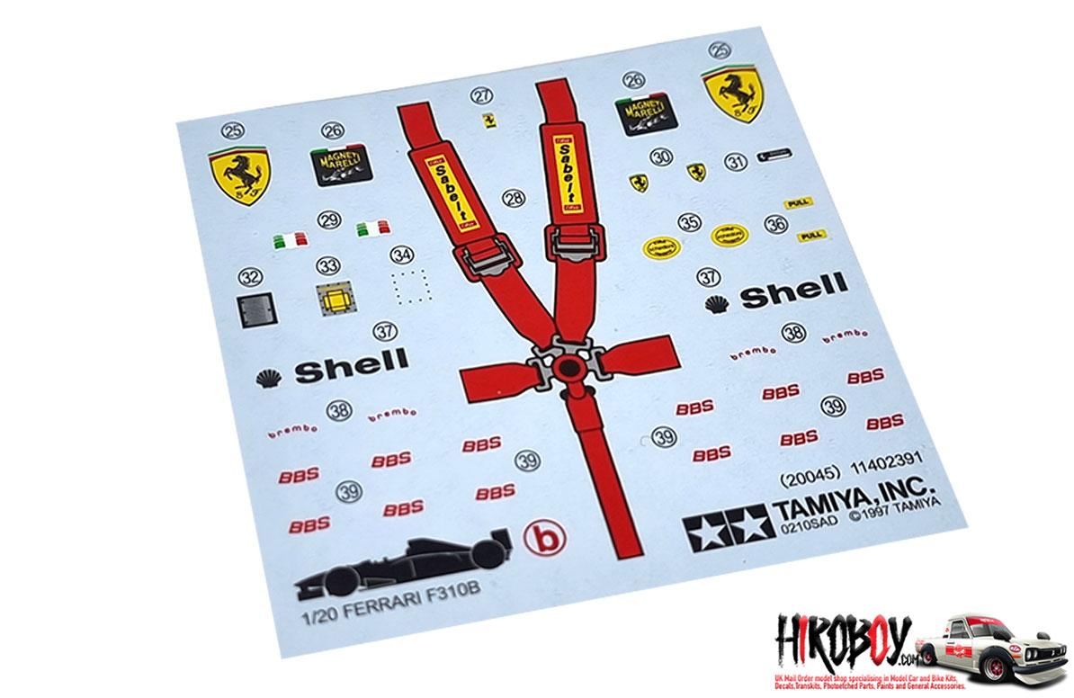 Spare Tamiya Decal Sheet B 1:20 Ferrari F1 F310B - 20045 | TAM20045 ...