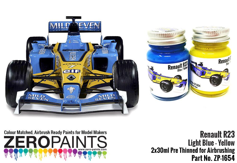 Renault R23 Blue/Yellow Paint Set 2x30ml | ZP-1654 | Zero Paints