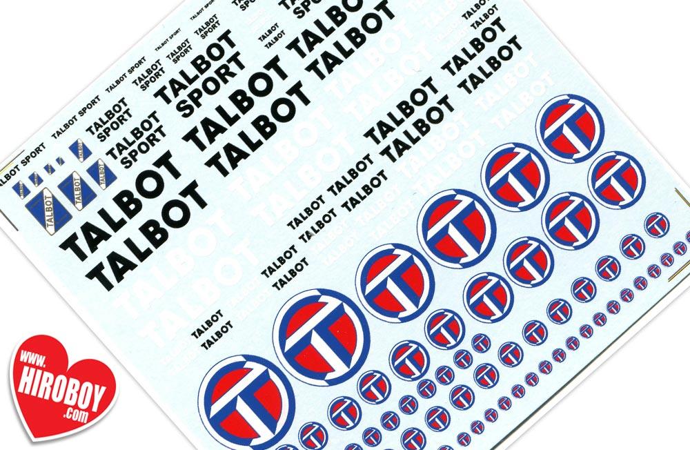 Talbot Sponsor Decals (Various Scales) | DMC-SP-096 | DMC Decals