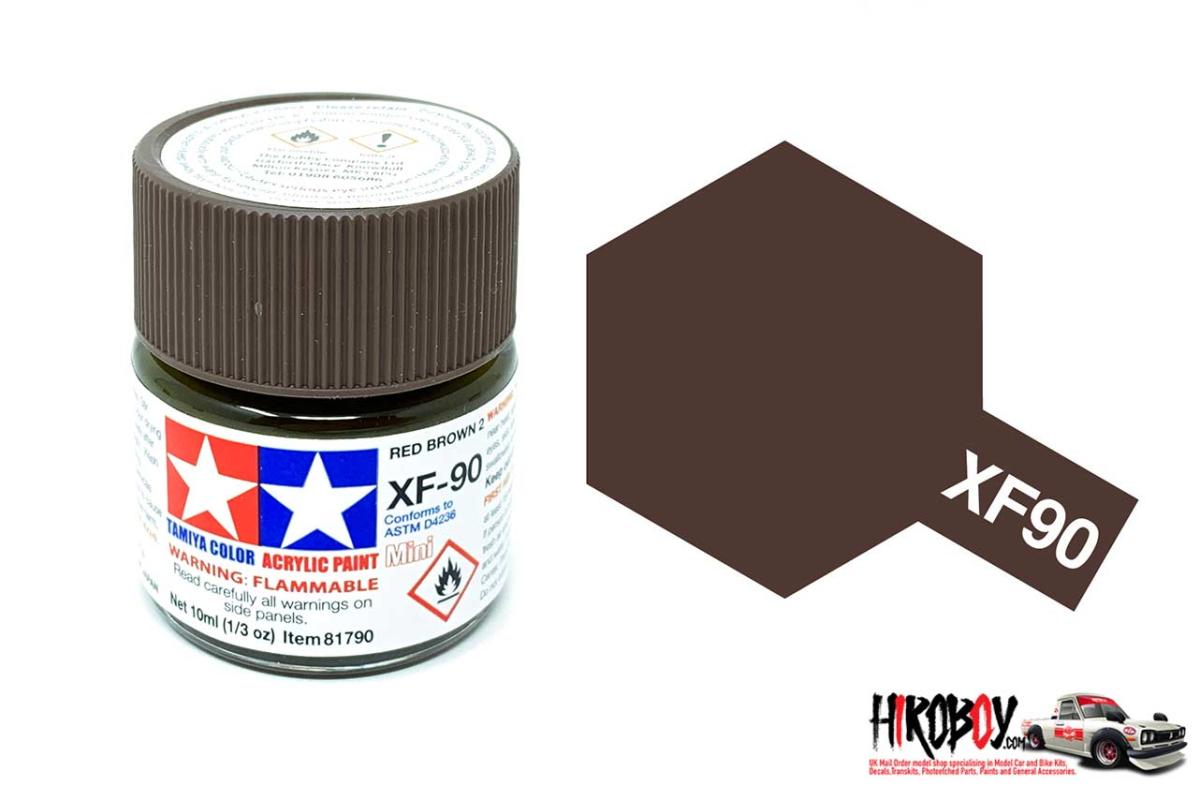 Tamiya Acrylic Mini XF-90 Red Brown 2 - 10ml Jar | TAM81790 | Tamiya