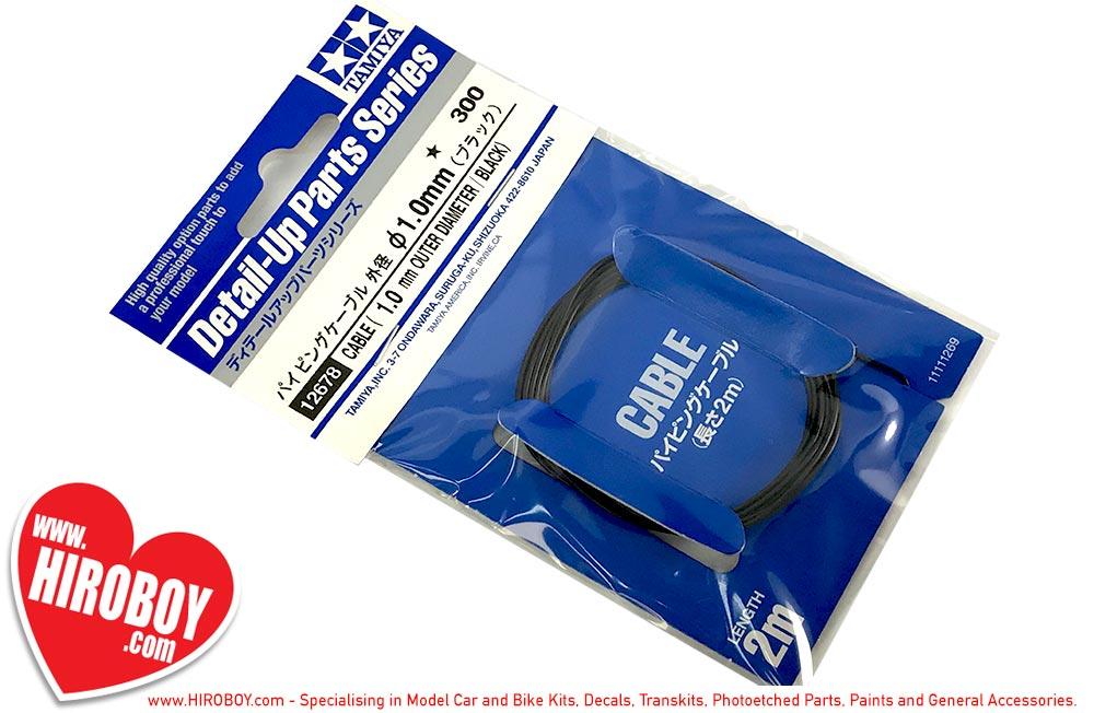 Tamiya Black Cable Outer Dia 1.0mm | TAM12678 | Tamiya