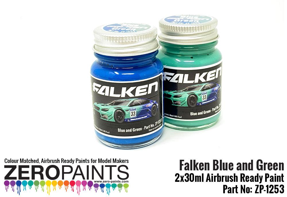 Team Falken Green and Blue Paint Set 2x30ml | ZP-1253 | Zero Paints