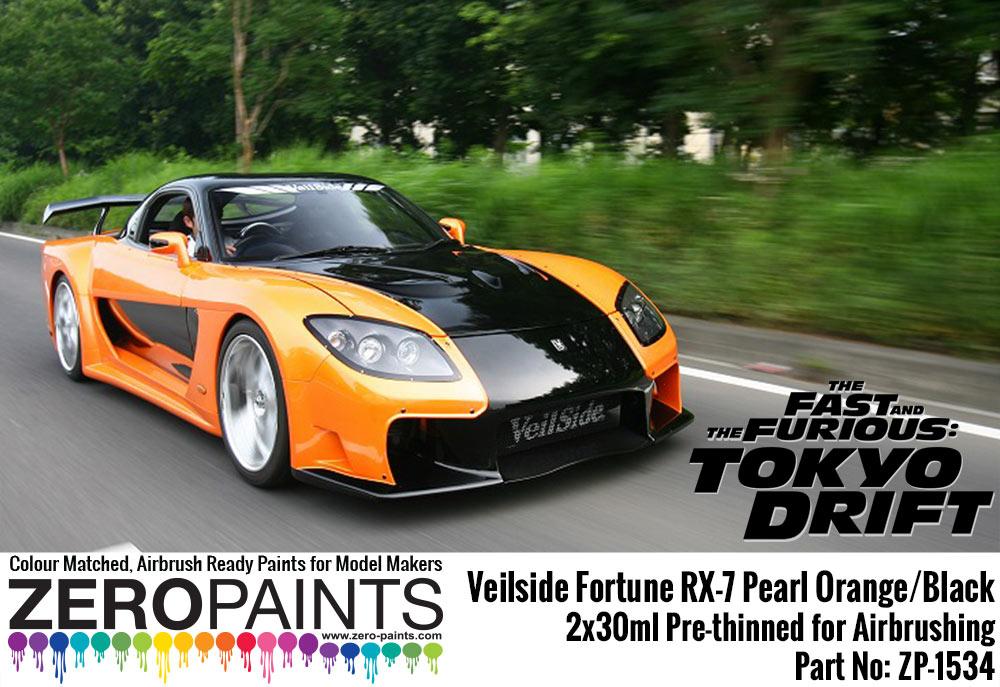Veilside Fortune RX-7 Pearl Orange/Black Paint Set 2x30ml | ZP-1534 ...