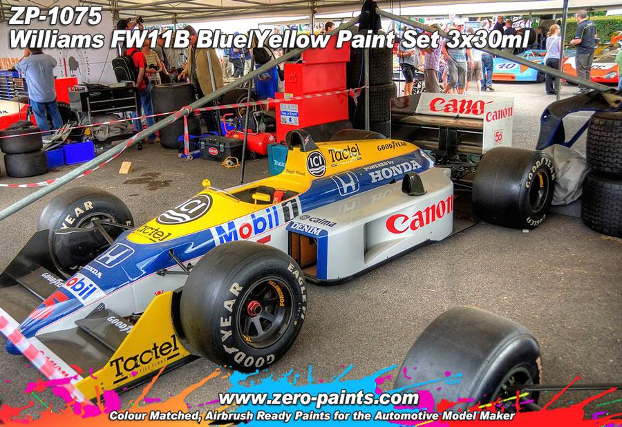 Williams FW11B Blue/Yellow Paint Set 3x30ml | ZP-1075 | Zero Paints