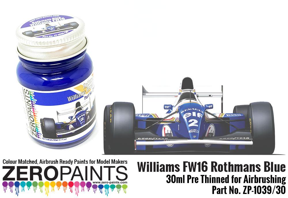 Williams FW16 Rothmans Blue Paint 30ml | ZP-1039/30 | Zero Paints