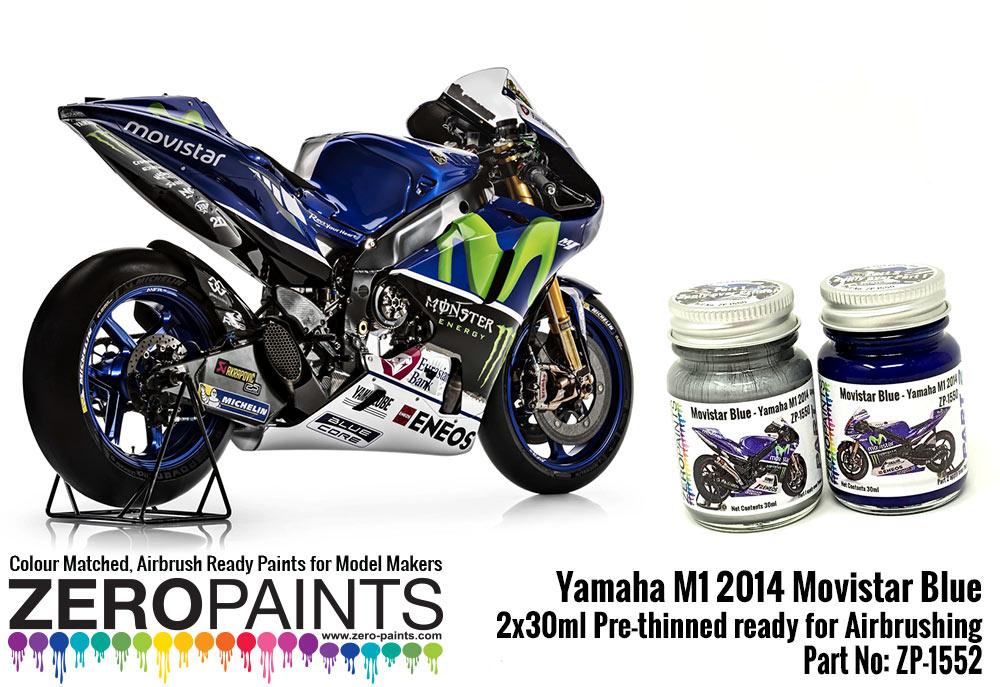 Yamaha M1 2014 Movistar Blue Paint Set 2x30ml | ZP-1552 | Zero Paints
