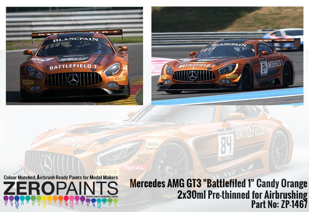 Mercedes AMG GT3 "Battlefield 1" Candy Orange Paint 2x30ml | ZP-1467 ...