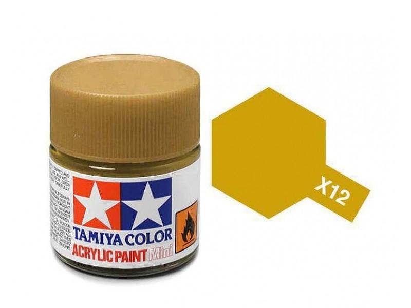Tamiya Acrylic Mini X-12 Gold Leaf (Gloss) - 10ml Jar | TAM81512 | Tamiya