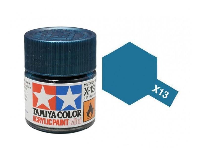 Tamiya Acrylic Mini X-13 Metallic Blue (Gloss) - 10ml Jar | TAM81513 ...