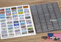 1:24 United States License Plate Decals / PE | ZD160 | ZoomOn