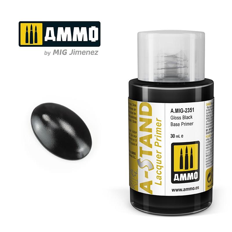 A-STAND Black Gloss Primer 30ml | AMIG-2351 | Ammo A-Stand Paints