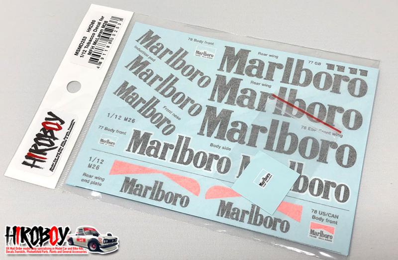 1:12 Mclaren M26 Marlboro Sponsor Decals (for MFH) | MSMD253 | MSM Creation