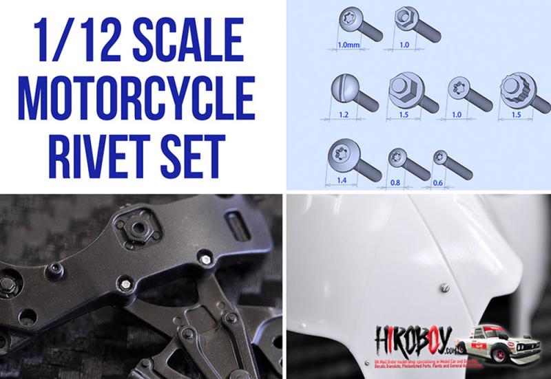 1:12 Motorcycle Rivet Set | MFH P1176 | Model Factory Hiro