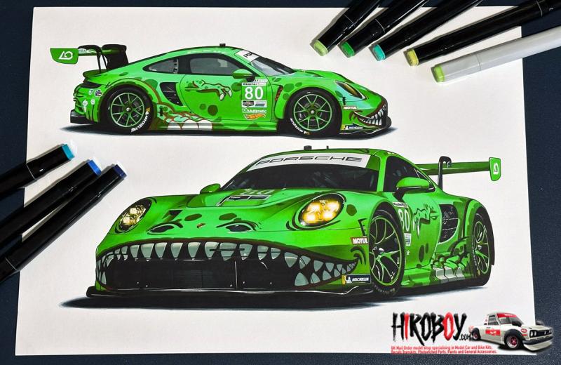 1:24 Porsche 911 GT3R Rexy Livery (GT3R Rawr) - Full Resin Model Kit ...