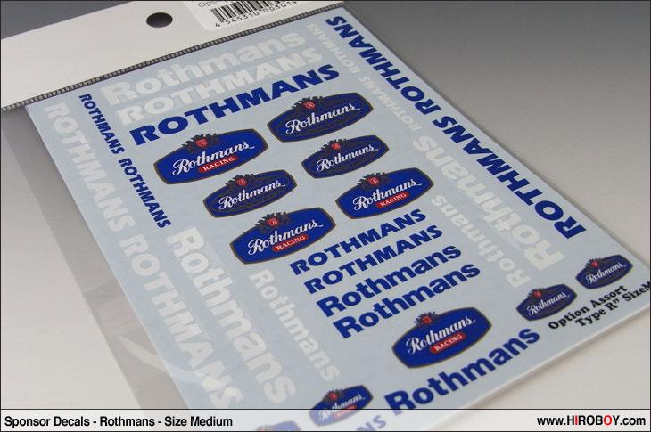 Sponsor Decals - Assorted Rothmans - Size Medium | TABU-00007 | Tabu ...