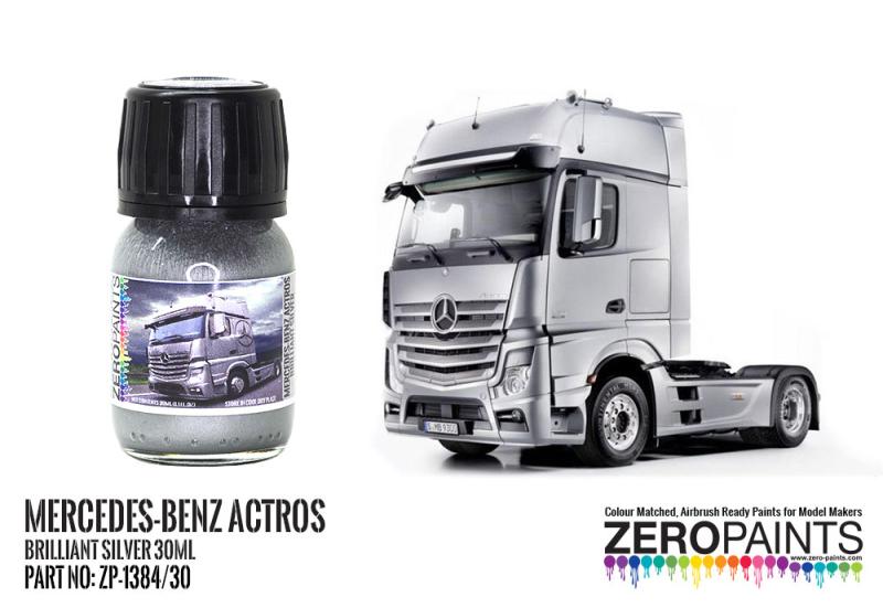 Mercedes-Benz Actros Brilliant Silver Paint 30ml | ZP-1384/30 | Zero Paints