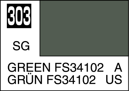 Mr Color Paint Green FS34102 10ml # C303 | GSi-C-303 | Gunze Sangyo (Mr ...