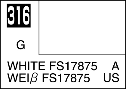 Mr Color Paint White FS17875 10ml # C316 | GSi-C-316 | Gunze Sangyo (Mr ...