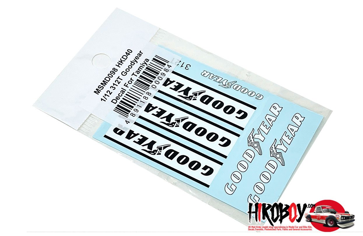 1:12 Goodyear Decals for Ferrari 312T (Tamiya) | MSMD098 | MSM Creation