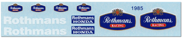 1:12 Rothmans decal for Minichamps 1985 Honda NSR500 | MSMD109 | MSM ...
