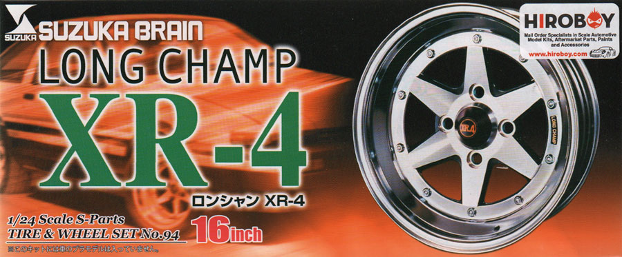 1:24 16" Longchamp XR-4 Wheel and Tyre Set #10 | AOS-052495 | Aoshima