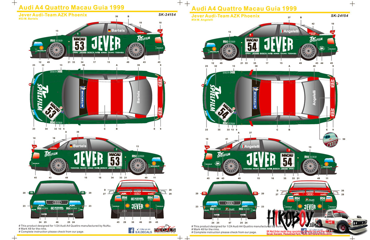 1:24 Audi A4 Quattro AZK Phoenix Team sponsored by Jever - Guia Race of ...