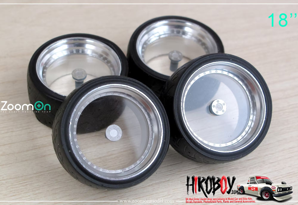 1:24 Transparen Rim & Tyre Set | ZR144 | ZoomOn