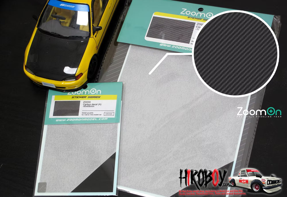 1:24 Carbon Fiber Decal - Twill Weave | ZD039 | ZoomOn