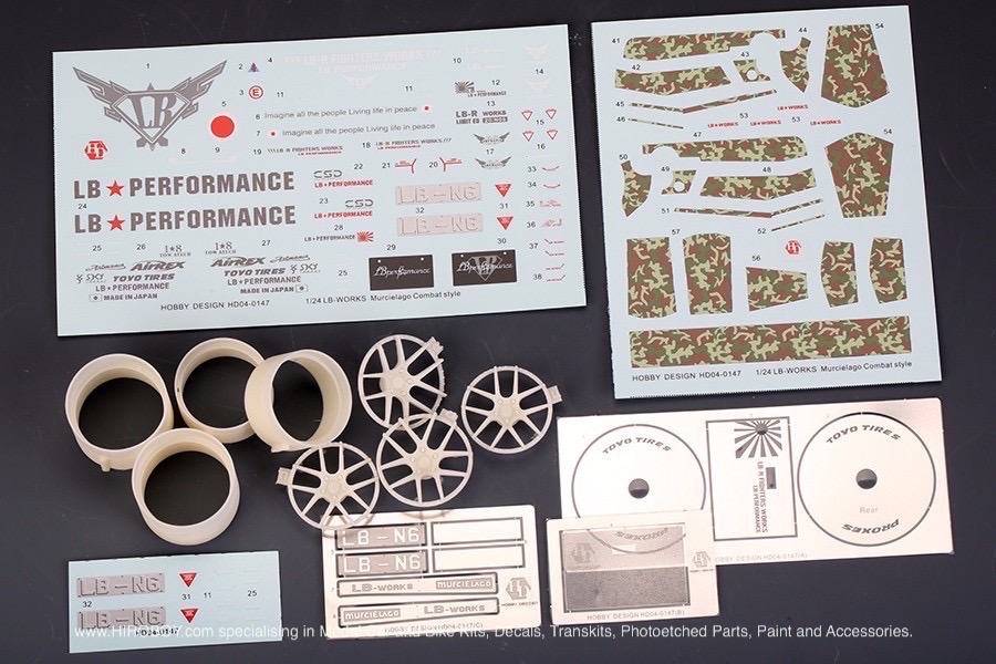 1:24 LB-Works Lamborghini Murciélago Combat Style Painting For HD03 ...