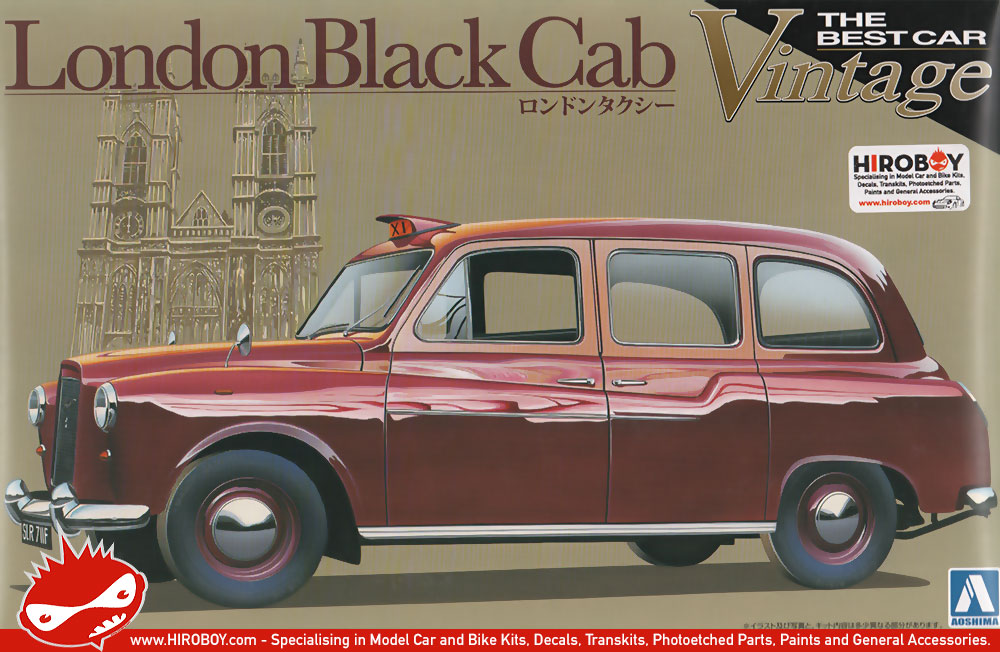 1:24 London Taxi – 1985 Austin FX4 - Model Kit | AOS-000724 | Aoshima