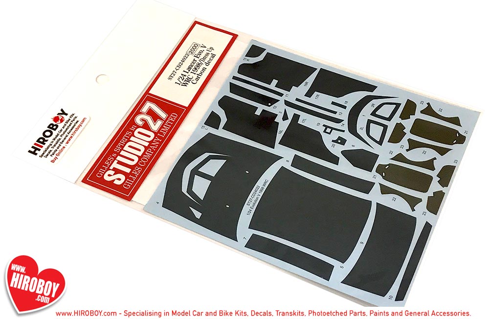 1:24 Mitsubishi Lancer Evolution V WRC 1998 Carbon Decals (Hasegawa ...
