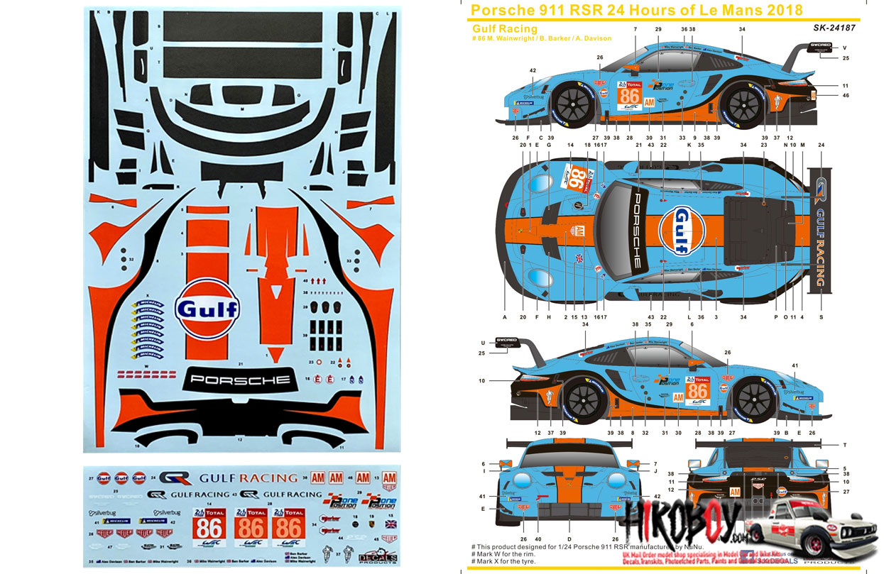 1:24 Porsche 911 RSR FIA World Endurance Championship 24 Hours of Le ...