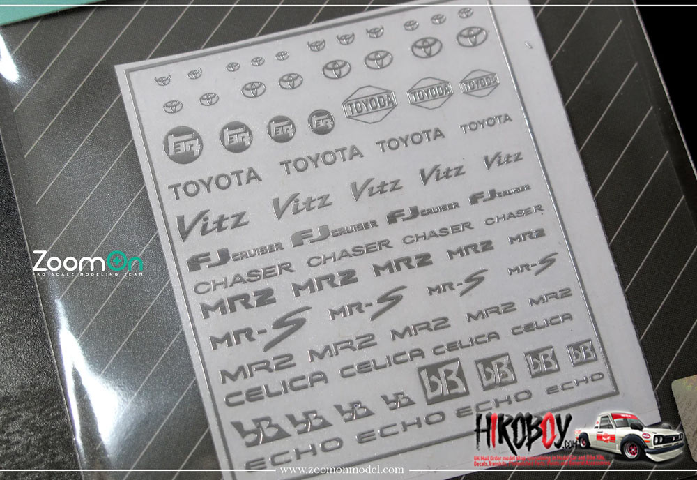 1:24 Toyota Logo (B) Metal Decals | ZD045 | ZoomOn